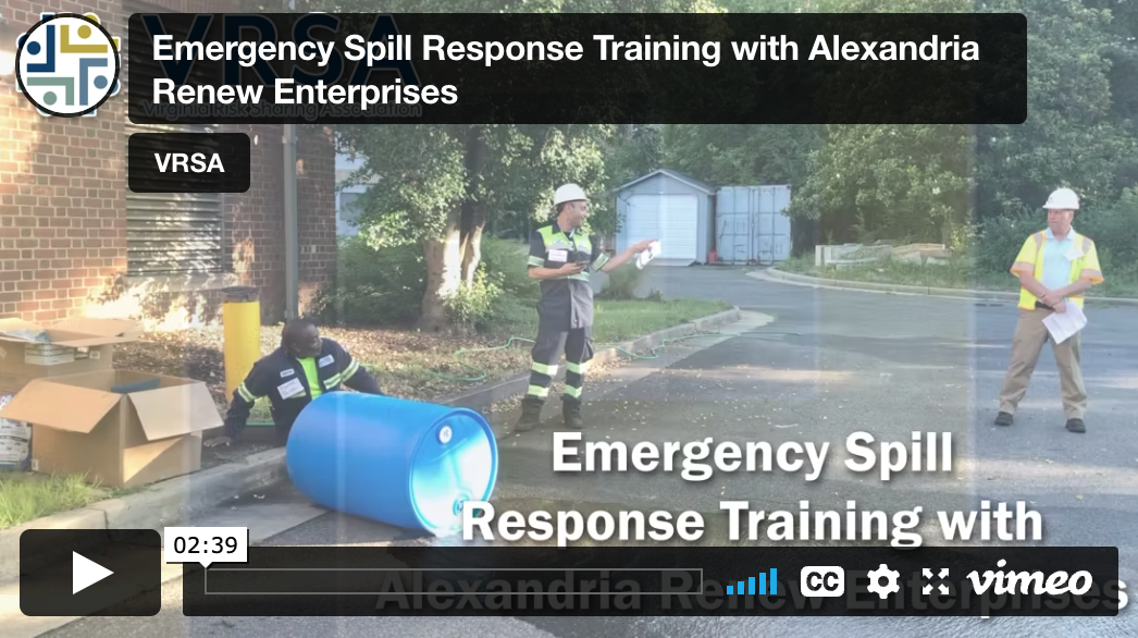 Emergency Spill Response Training with Alexandria Renew Enterprises – VRSA